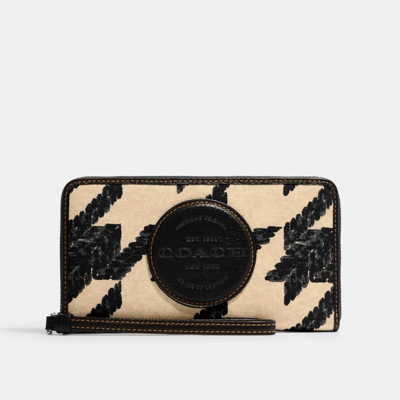 Coach | Bags | New Coach Dempsey Large Phone Wallet With Houndstooth ...
